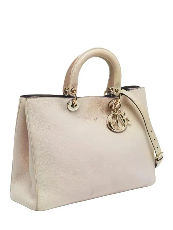 Dior 2013 Diorissimo Leather Tote - Neutrals