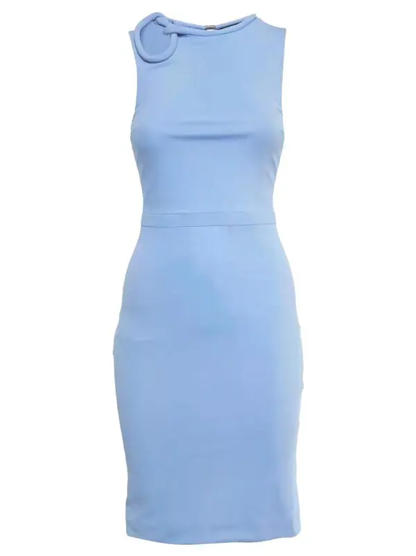 Gucci Sleeveless Neck-detail Mini Dress - Blue