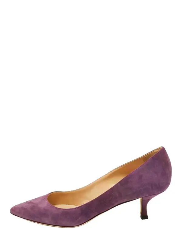 SERGIO ROSSI Pointed-toe Suede Pumps - Purple