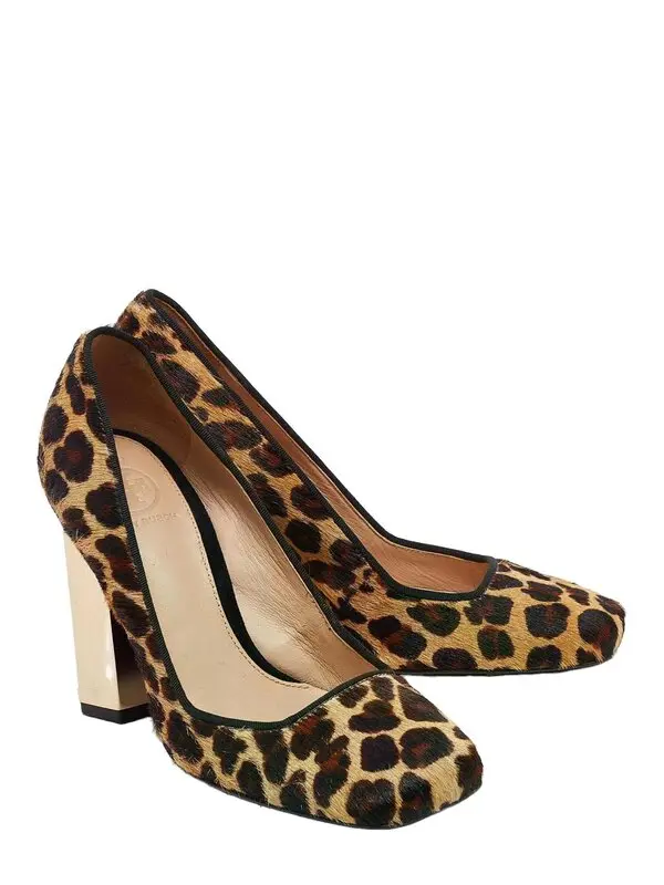 Tory Burch 90mm Leopard-print Pumps - Brown