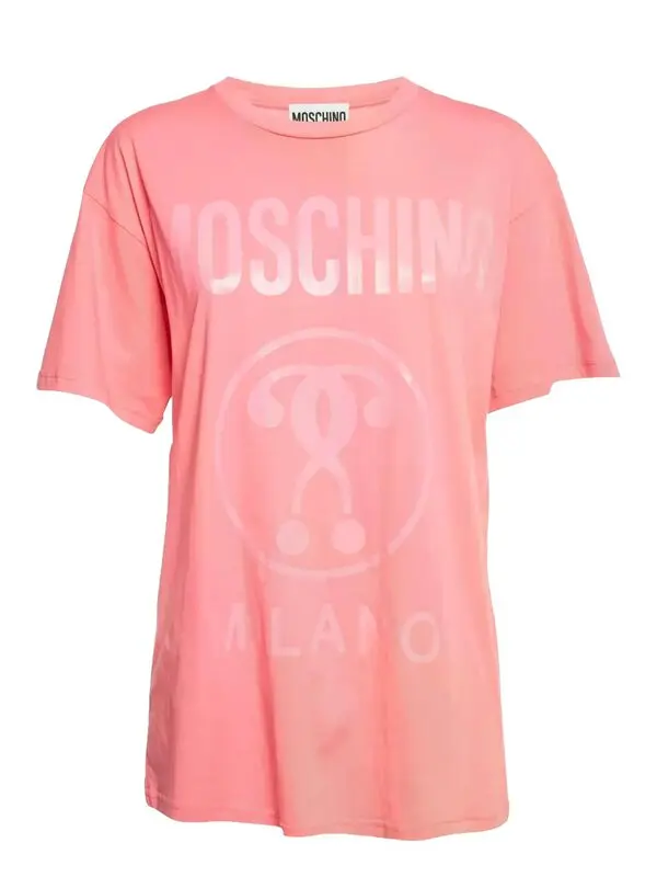 Moschino Logo-detail Crew-neck T-shirt - Pink