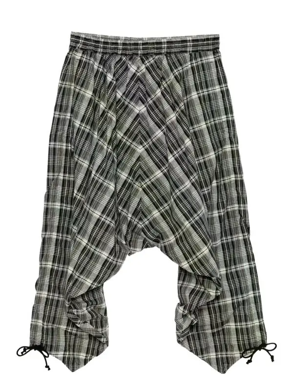 Junya Watanabe Plaid Drop-crotch Trousers - Grey