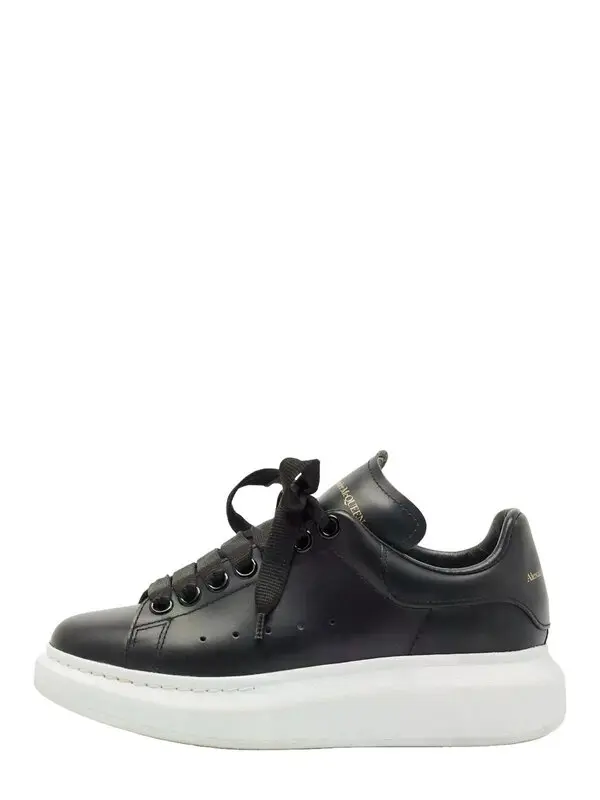 Alexander McQueen Lace-up Leather Sneakers - Black