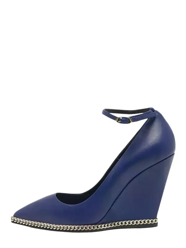 GIUSEPPE ZANOTTI Yvette Chain-link Wedge Pumps - Blue