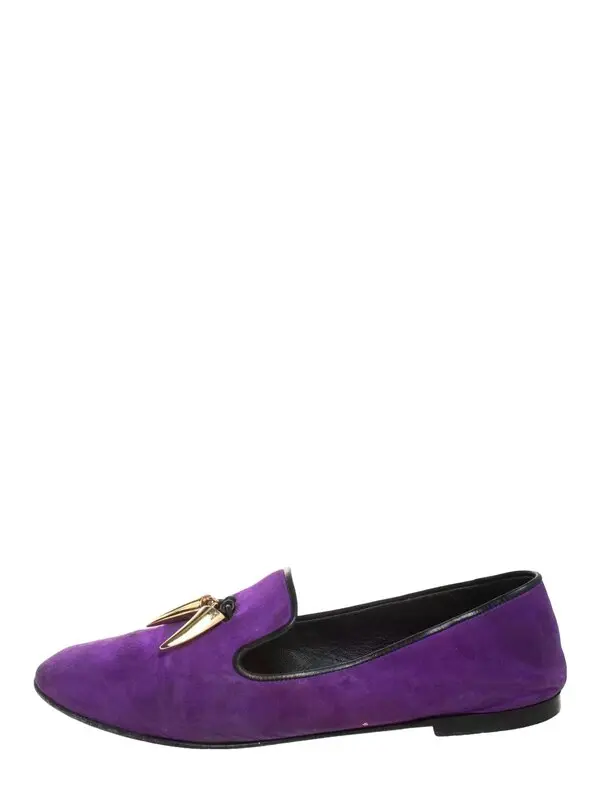 GIUSEPPE ZANOTTI Suede Slippers - Purple