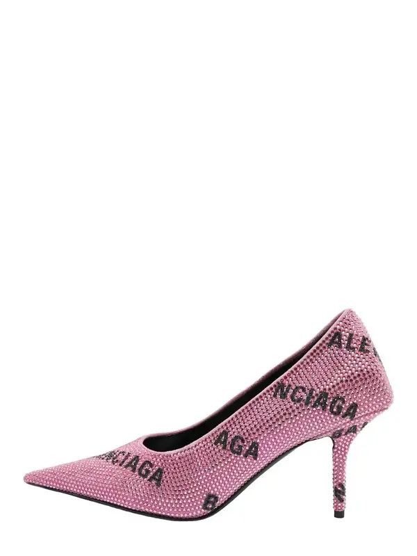 Balenciaga Knife Crystal Embellished Pumps - Pink