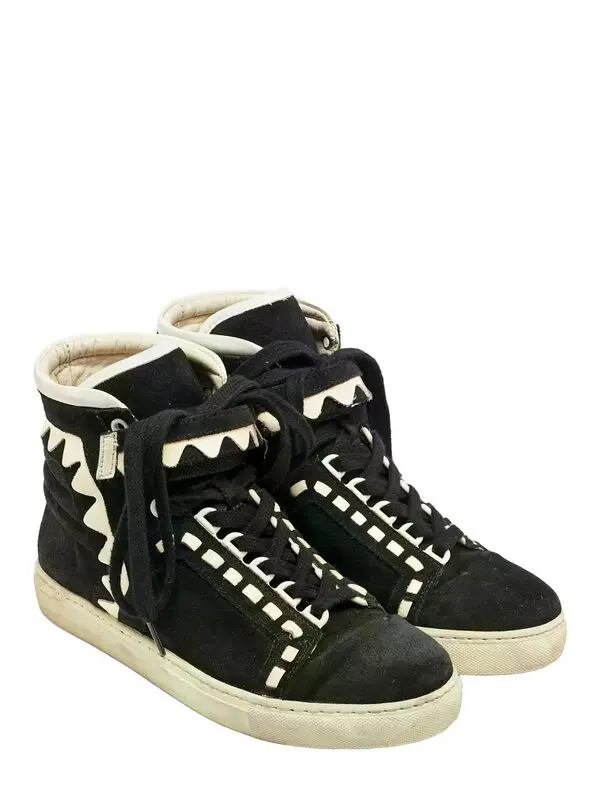 SOPHIA WEBSTER Lace-up Leather High-top Sneakers - Black