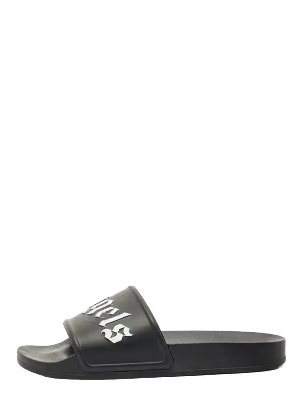 Palm Angels Logo-embossed Slides - Black