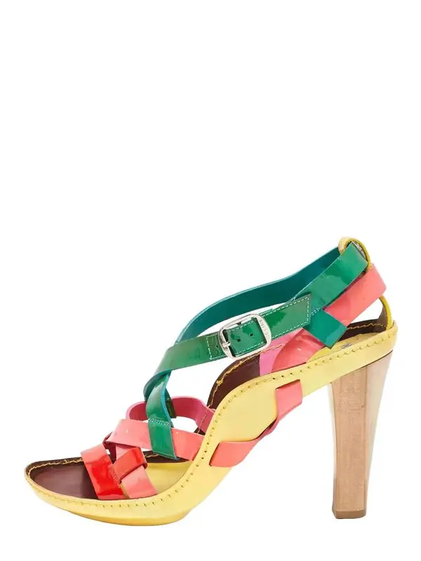 Celine 90mm Leather Heeled Sandals - Green