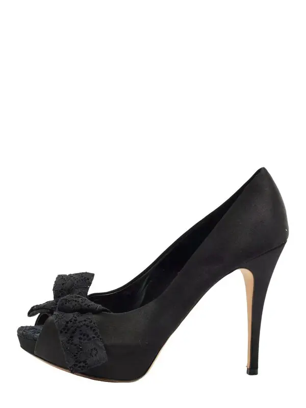 Dolce & Gabbana Peep-toe Heeled Pumps - Black