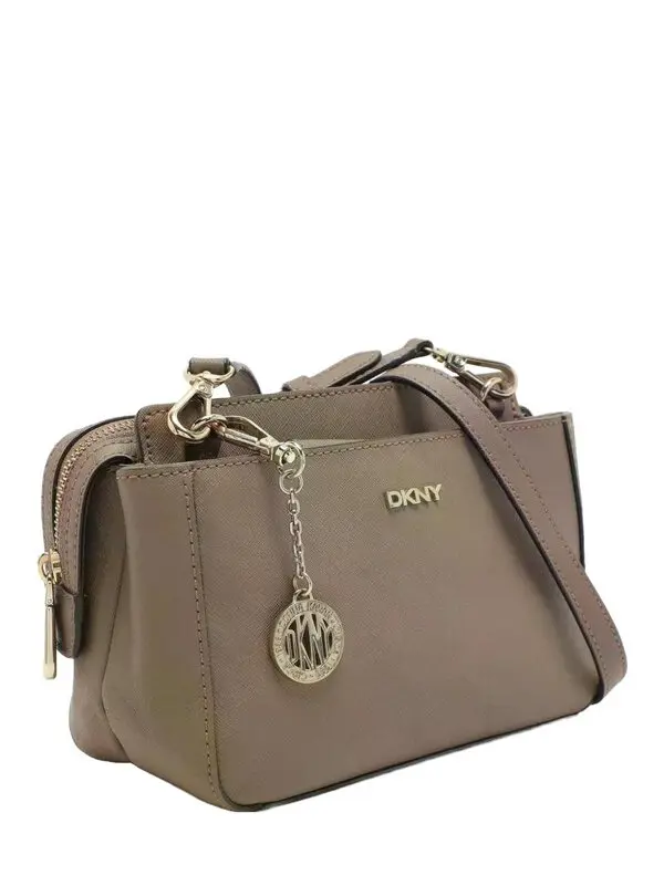 Dkny Logo Charm Crossbody Bag - Neutrals
