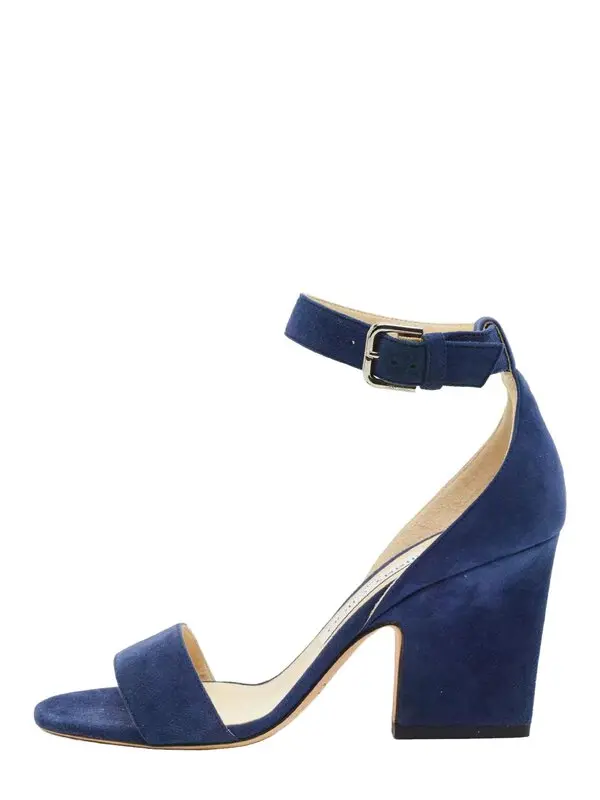 JIMMY CHOO 100mm Suede Sandals - Blue