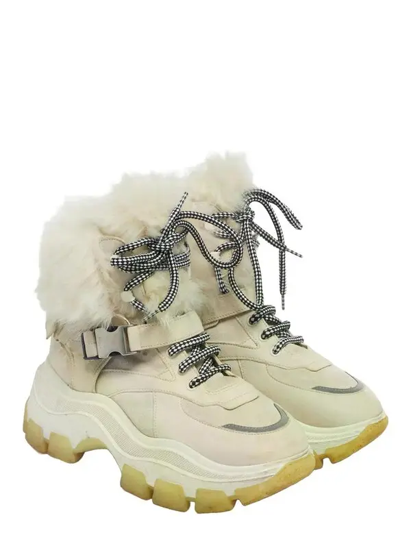 Prada High-top Buckle Sneakers - Neutrals
