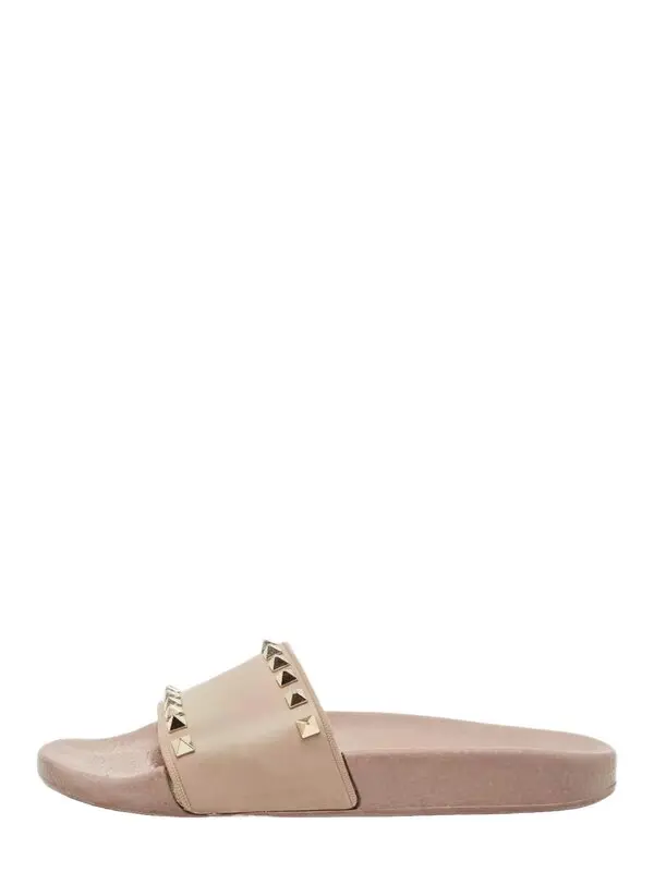 Valentino Garavani Studded Rubber Slides - Neutrals