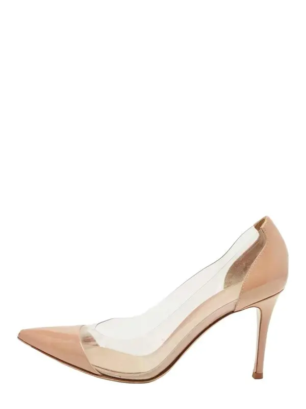 GIANVITO ROSSI Plexi Pointed-toe Pumps - Neutrals