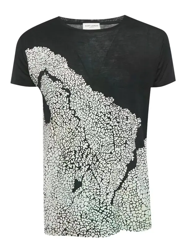Saint Laurent Printed T-shirt - Black