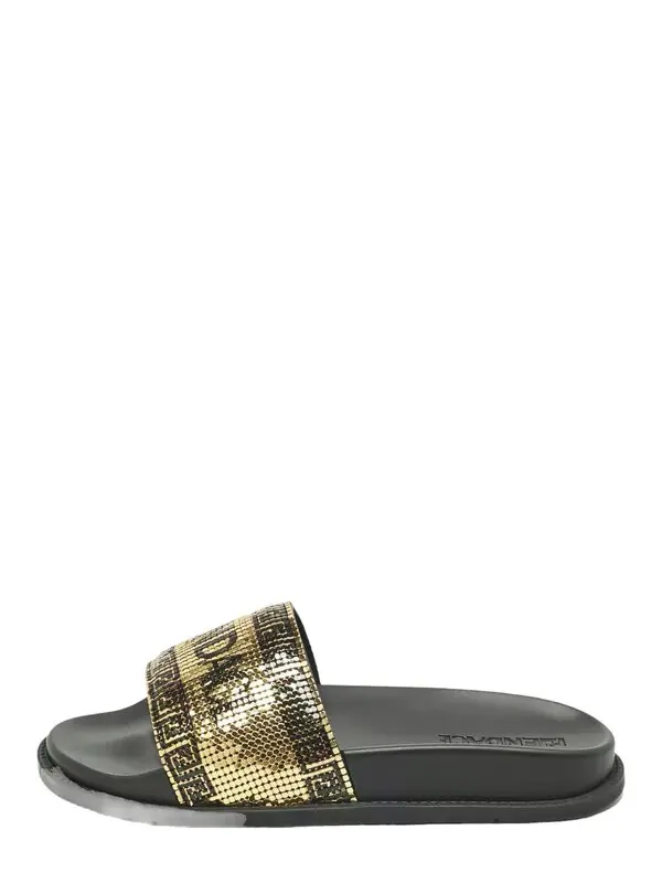 Fendi X Versace Mesh Logo Slides - Black