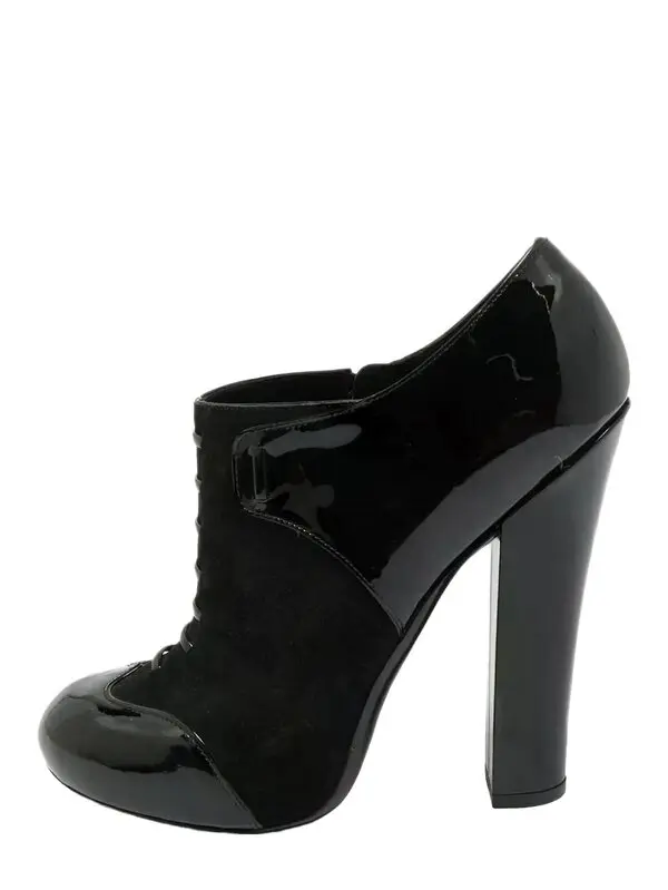LOUIS VUITTON Block Heel Ankle Boots - Black