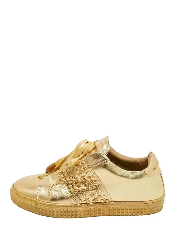 Philipp Plein Studded Leather Sneakers - Yellow