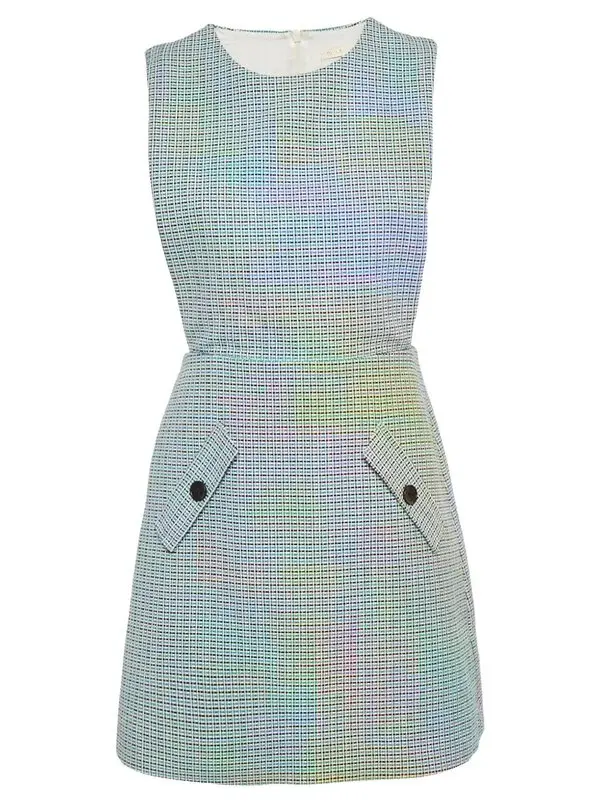 Maje Checked Mini Dress - Blue