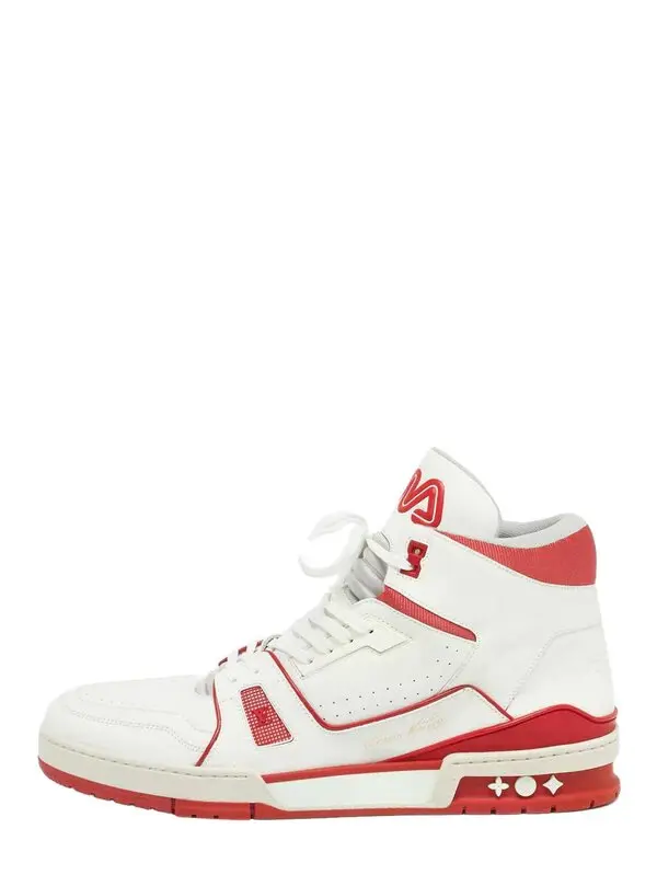 LOUIS VUITTON Leather High-top Sneakers - White