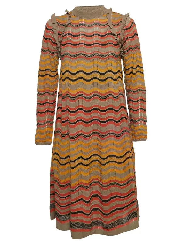 Missoni Knit Ruffle Dress - Neutrals