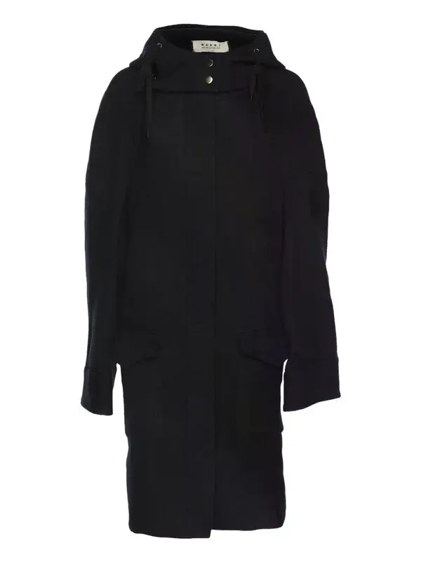 Marni Hooded Pocket Trench Coat - Blue