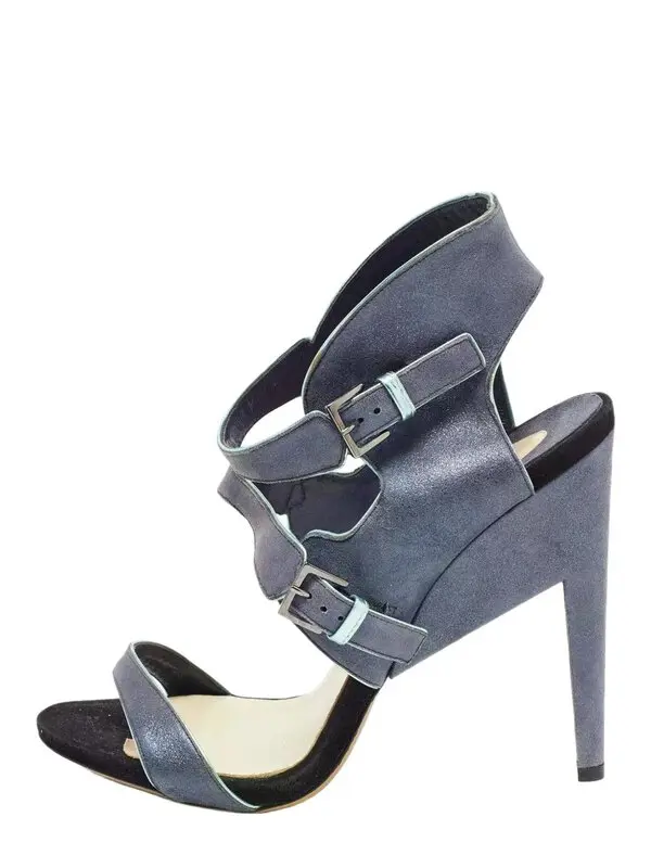 NICHOLAS KIRKWOOD 130mm Cut-out Suede Sandals - Blue