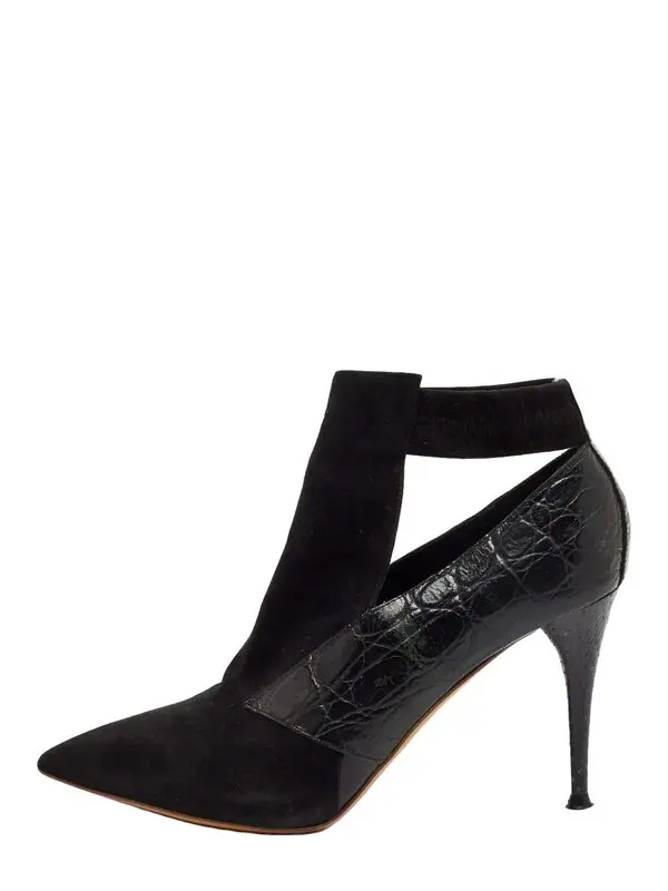 Chloé Leather And Suede Ankle Boots - Black