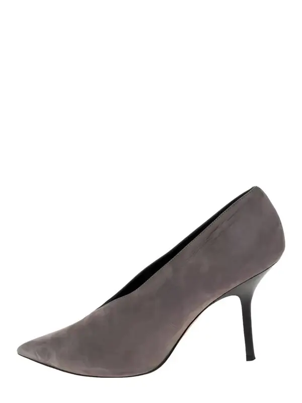 Celine Leather Heeled Pumps - Grey