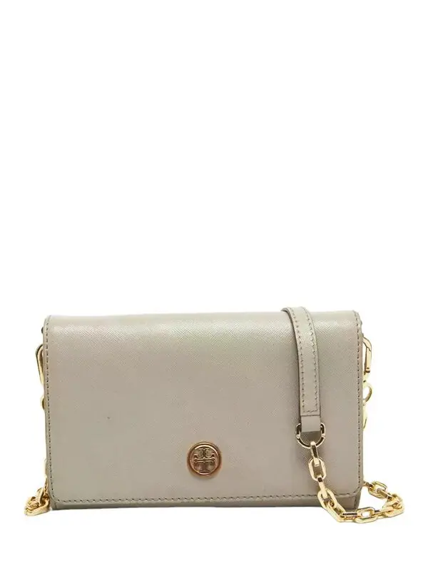 Tory Burch Robinson Chain Wallet - Grey