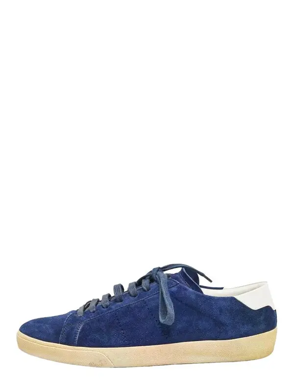 Saint Laurent Court Classic Suede Sneakers - Blue
