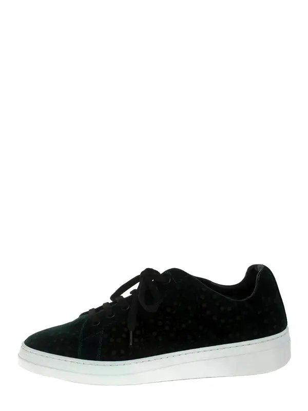 Alaïa Laser-print Velvet Low-top Sneakers - Black