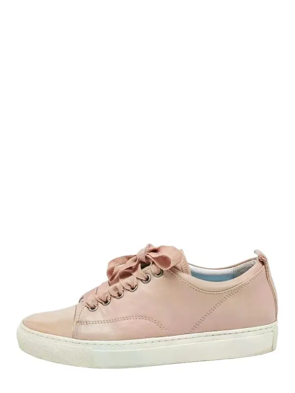 LANVIN Leather Lace-up Sneakers - Pink