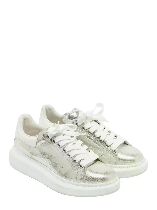 Alexander McQueen Leather Sneakers - Grey