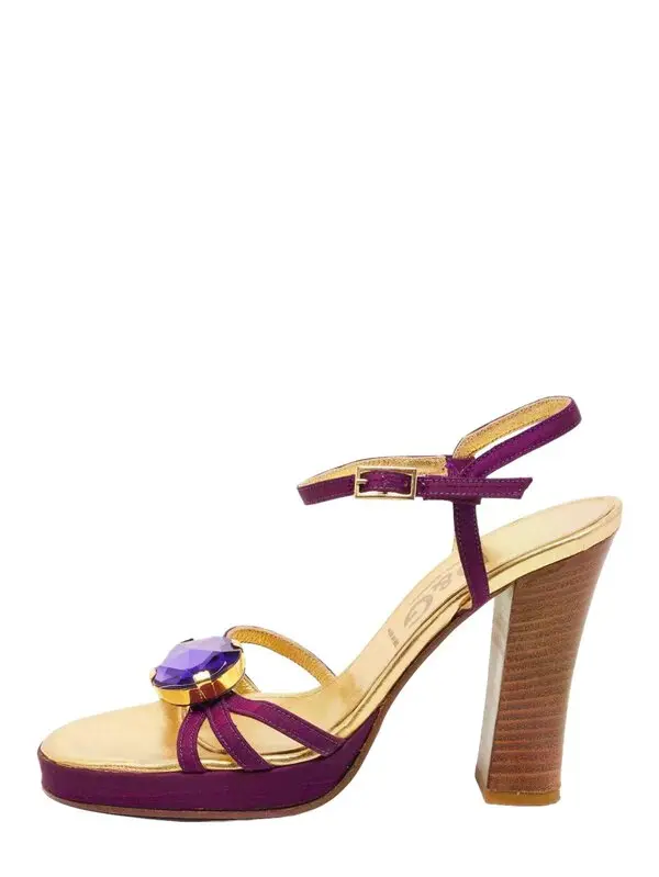 Dolce & Gabbana 120mm Jewel-embellished Sandals - Purple