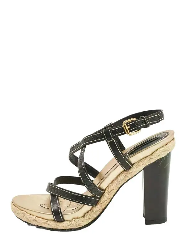 LOUIS VUITTON Leather Sandals - Black