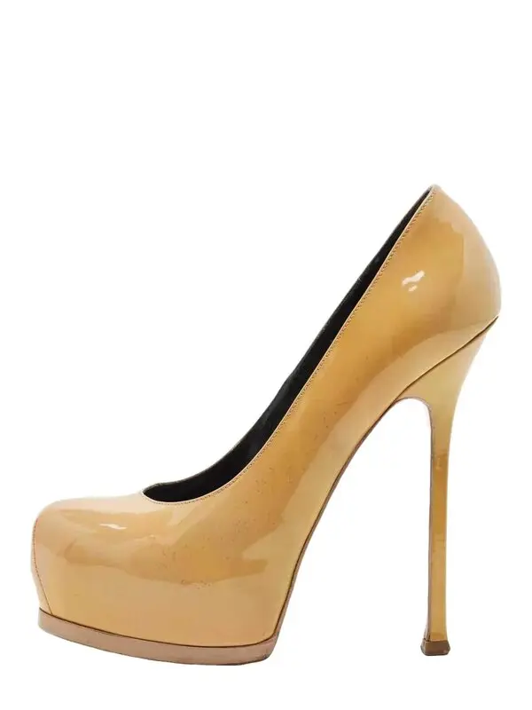 Saint Laurent 150mm Tribtoo Patent Leather Pumps - Neutrals