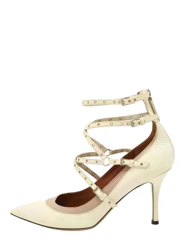Valentino Garavani Studded Leather Pumps - Neutrals