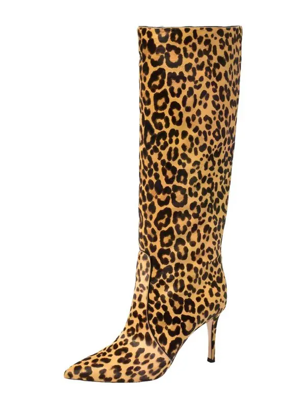 GIANVITO ROSSI 85mm Leopard-print Boots - Neutrals