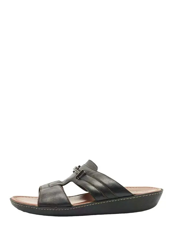 TOD'S Leather Buckle Open-toe Sandals - Black