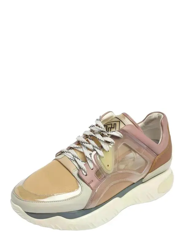 Fendi Leather Sneakers - Neutrals