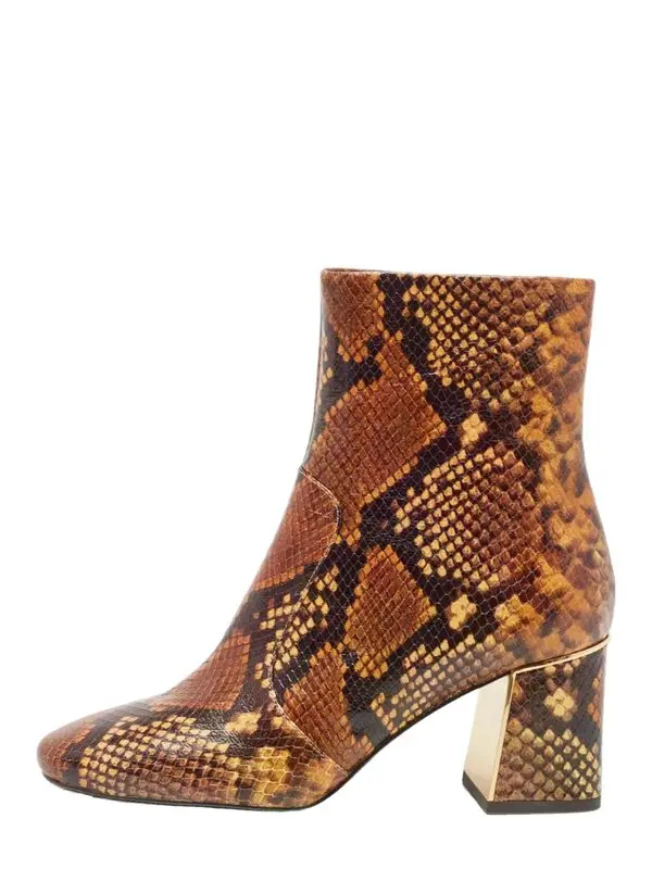 Tory Burch 60mm Gigi Snakeskin-effect Boots - Brown