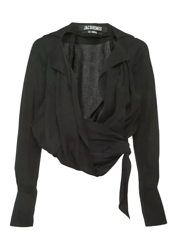 Jacquemus La Riviera Tie-detail Top - Black