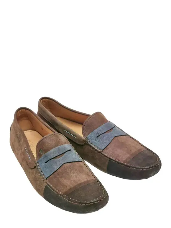 TOD'S Suede Leather Loafers - Brown