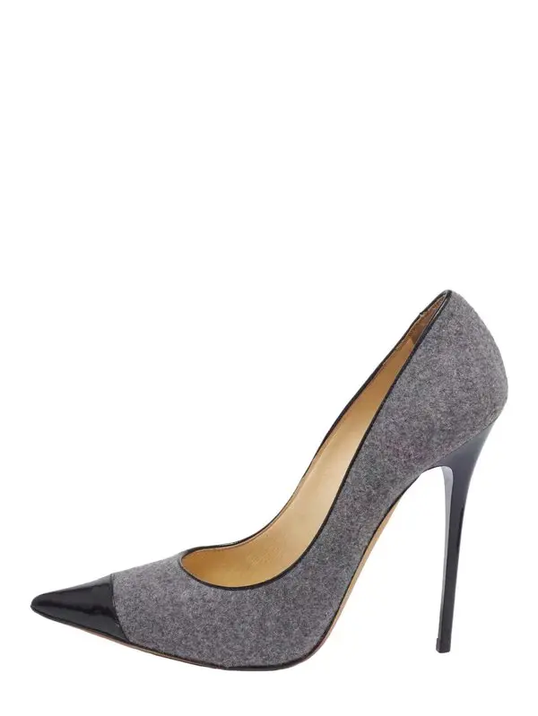 JIMMY CHOO 125mm Patent-toecap Pumps - Grey