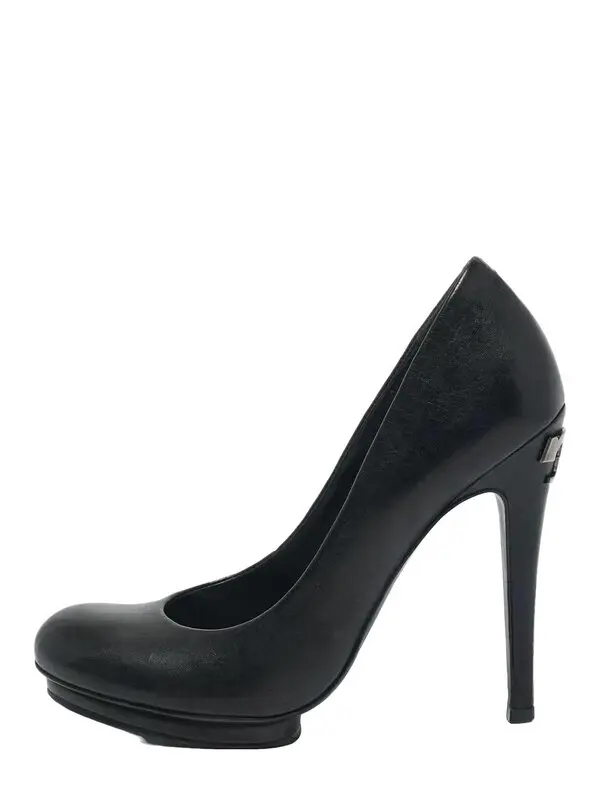 Tory Burch Leather Platform Pumps - Black