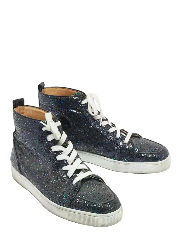 CHRISTIAN LOUBOUTIN Leather High-top Sneakers - Black
