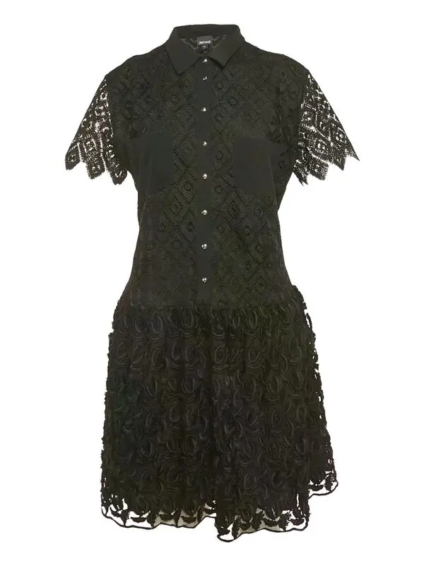 Just Cavalli Lace Mini Dress - Black