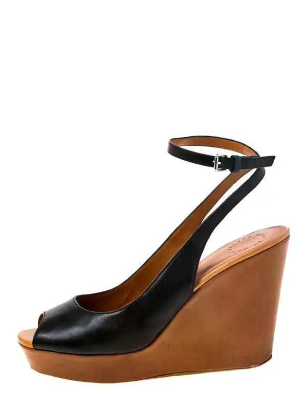 Marc Jacobs 110mm Peep-toe Wedge Sandals - Black